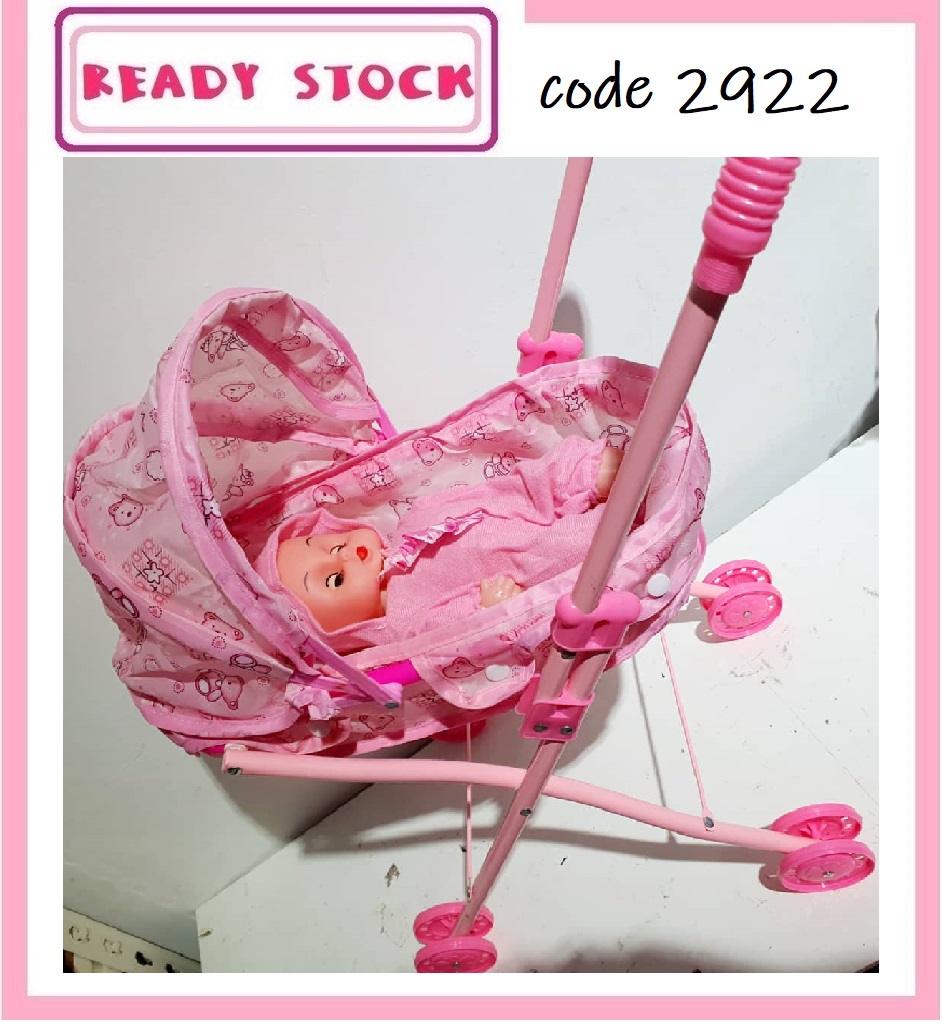 Baby Doll Baby Stroller Toy Set For Kid Carriage Foldable Push Chair ...