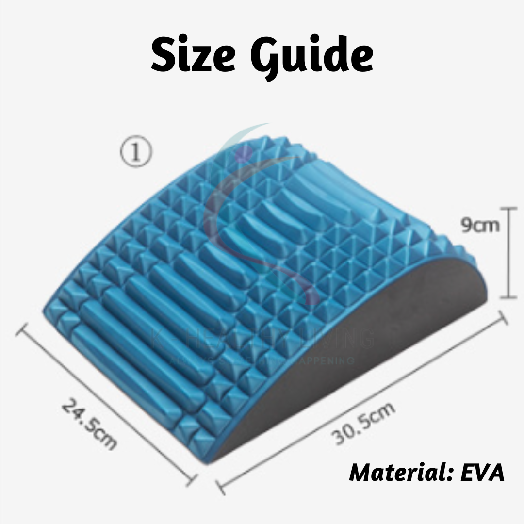 EVA Foam Back Massager Stretcher Pillow Fitness Lumbar Support ...