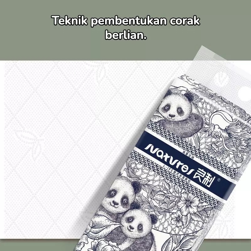 Tisu Royo Panda Tissue Hanging Facial Tissue Cheerful Tissue ...