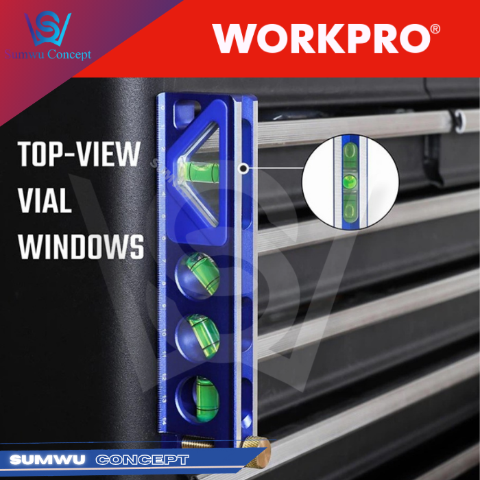 WORKPRO Magnetic Torpedo Level WP262025 Ruler Spirit Water Magnetic ...