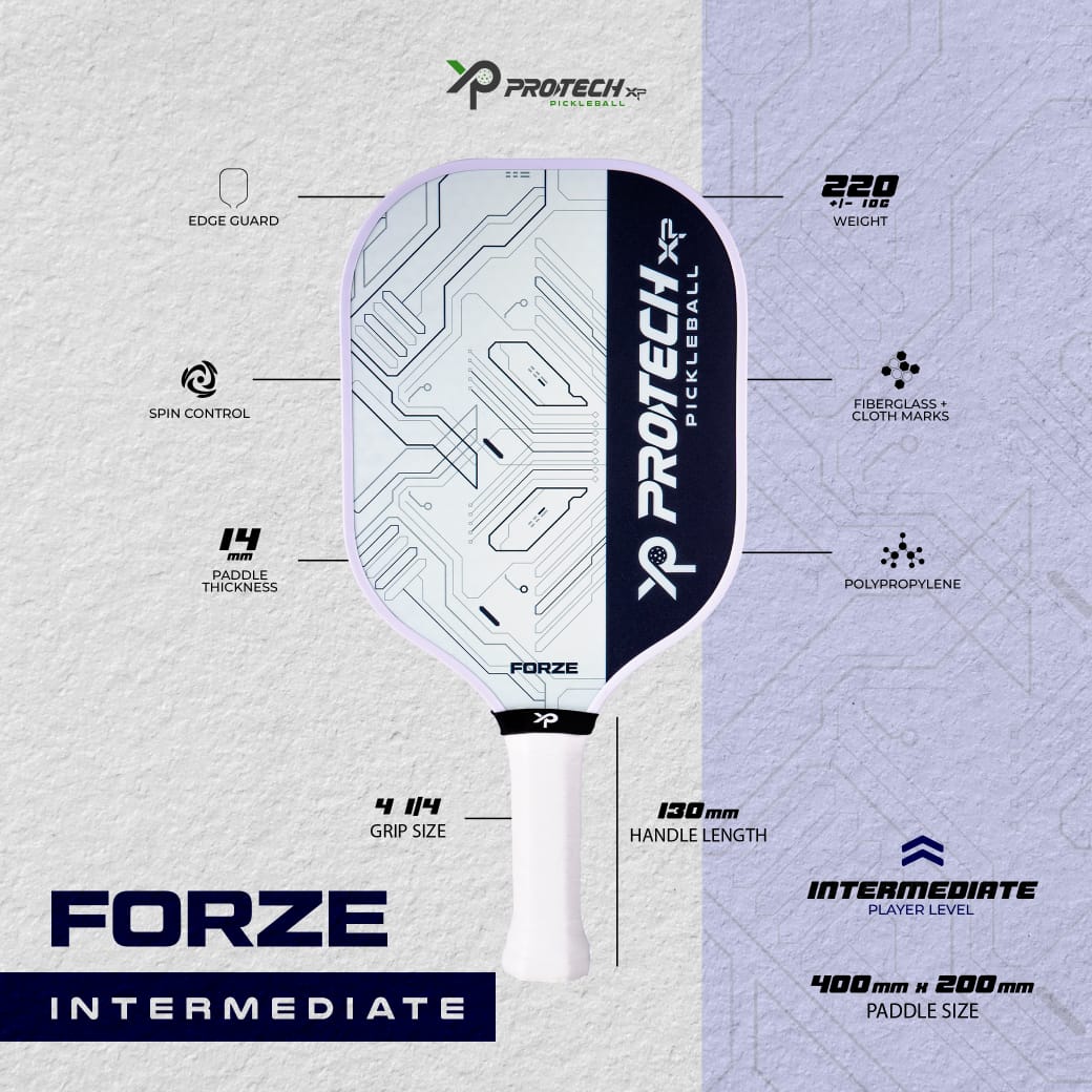 Protech XP Pickleball Paddle -"FORZE" Series (1 Paddle with Cover ...