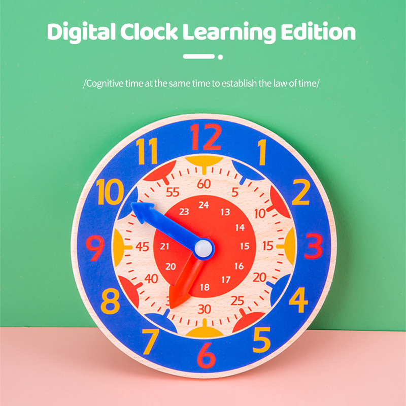 Clock Model Toy Preschool Teaching Clock Model Toy Wooden Clock Toys ...
