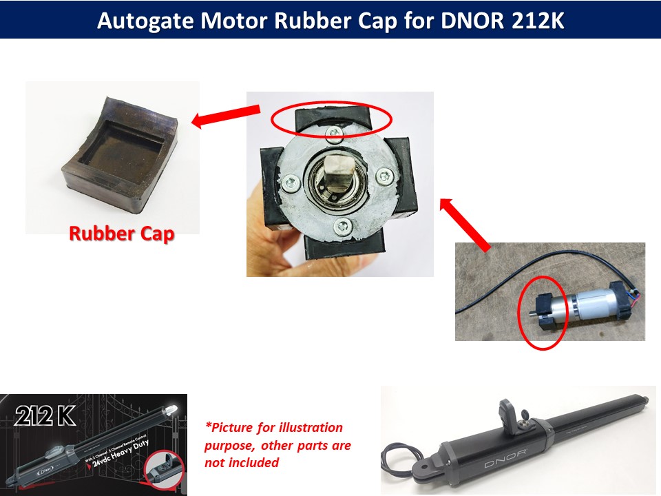 DNOR Autogate Mini Motor Accessories for DNOR 212K (4Pcs)- Rubber Cap ...