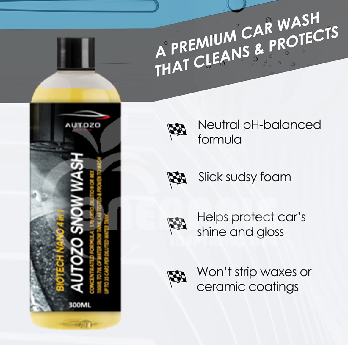 Nano Car Shampoo 300ml Wash & Wax in 1 Step Car Wash Car Shampoo and ...