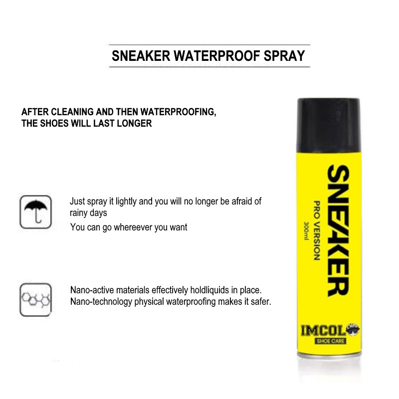 Sneaker YELLOW Waterproof Spray Anti-Stain For Shoe And Bag 300ml (1 ...