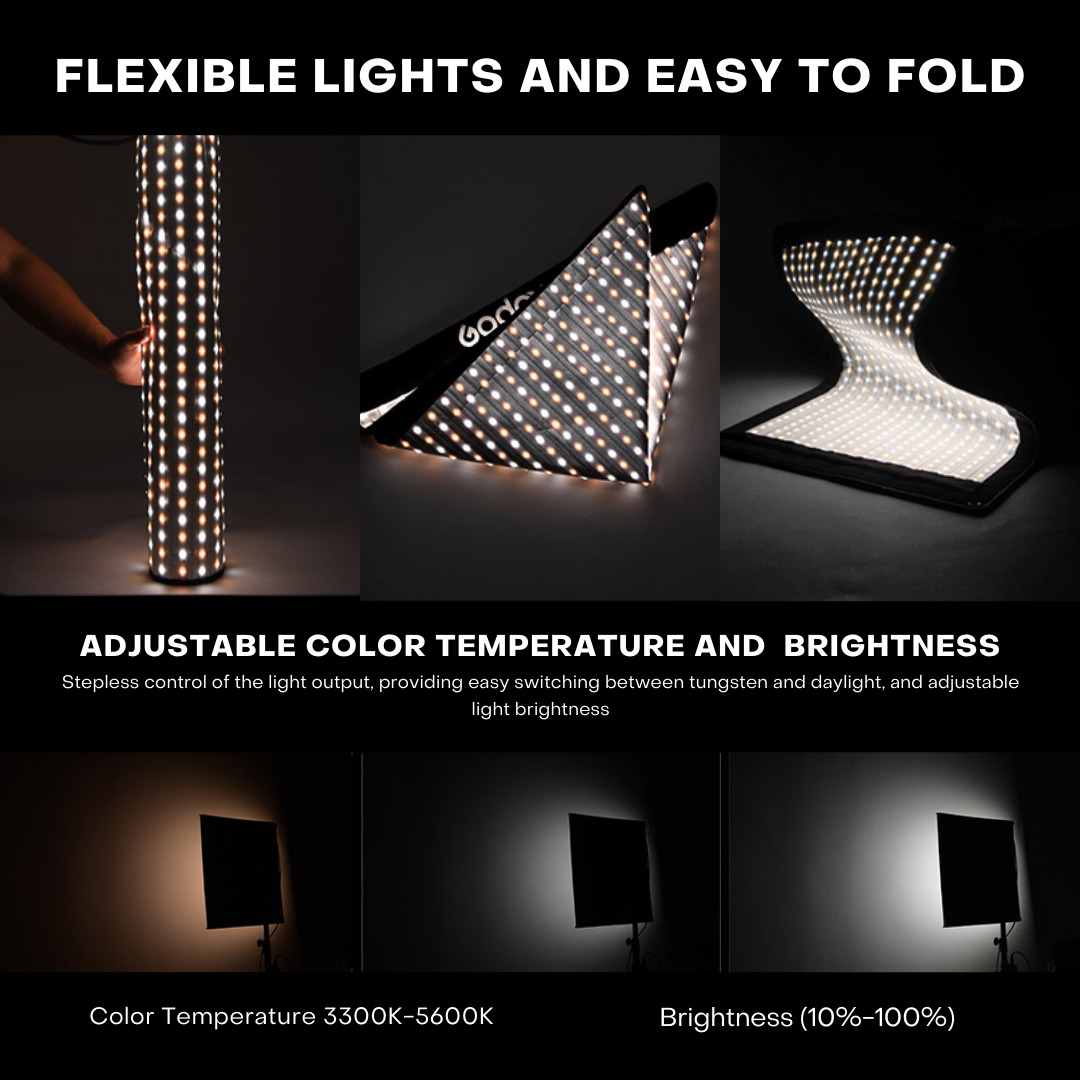 Godox FL150S/FL150R Flexible LED Video Light 3300-5600K Bi-Color ...