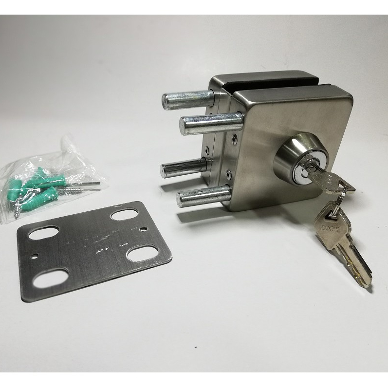 Glass door lock Square stainless steel lock for glass tempered door ...