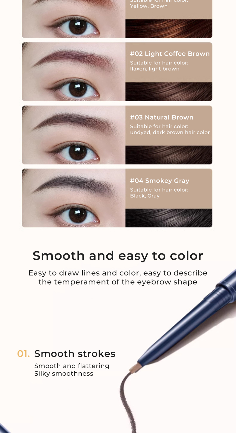 AMORTALS Meteorites Ultra Fine Eyebrow Pencil 尔木萄极细眉笔持妆不易脱色根根分明眉笔 ...