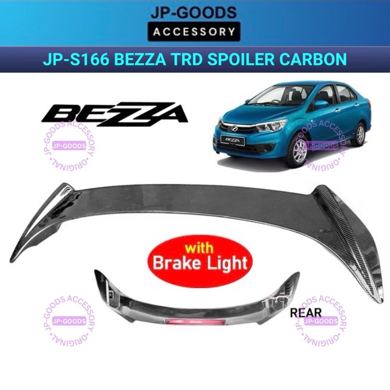 Perodua Bezza 2016 - 2024 Carbon TRD Sportivo V3 Spoiler With LED Brake ...