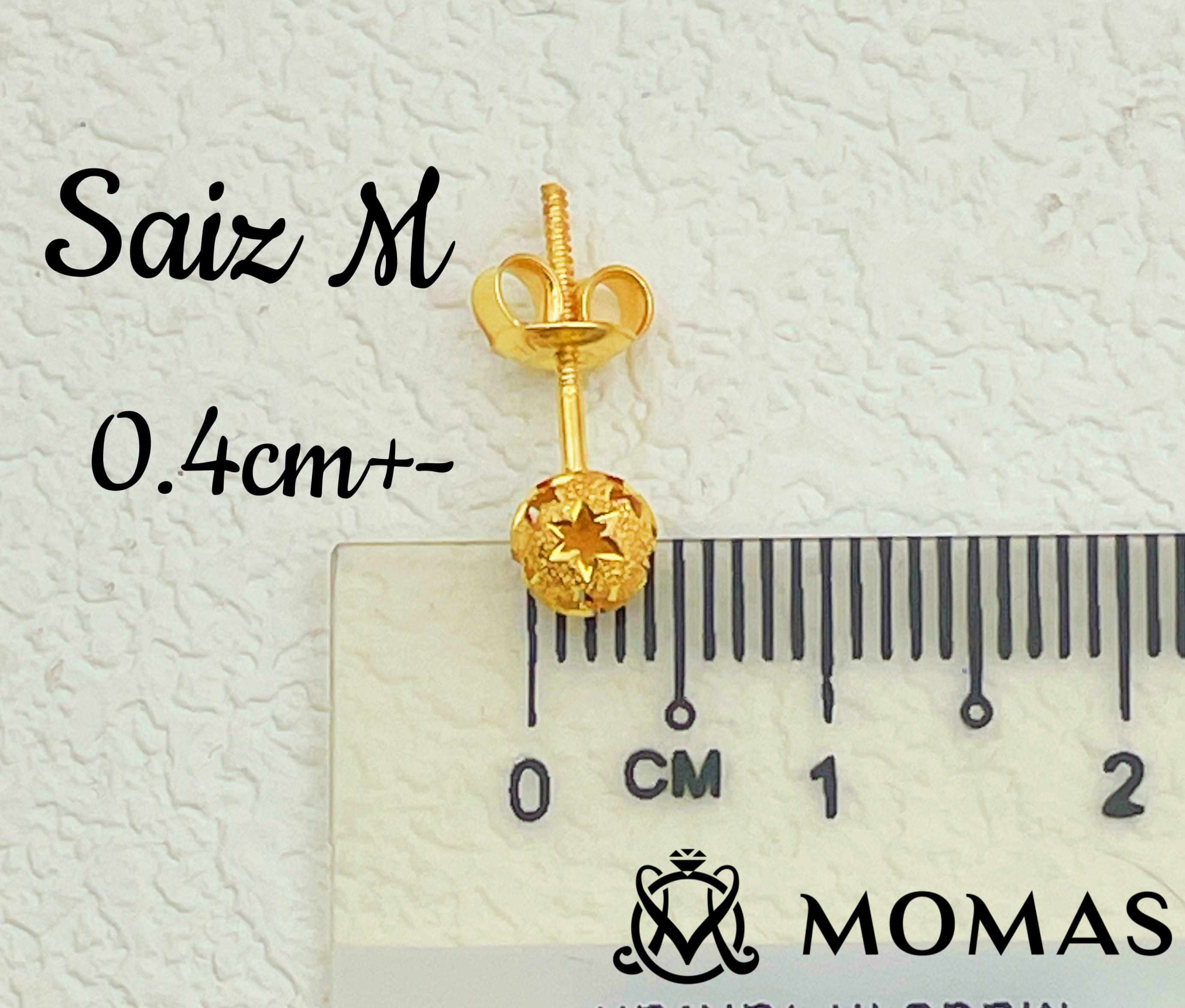 Subang Paku Emas 916 Subang Lolipop emas 916 Tulen Anting anting emas ...