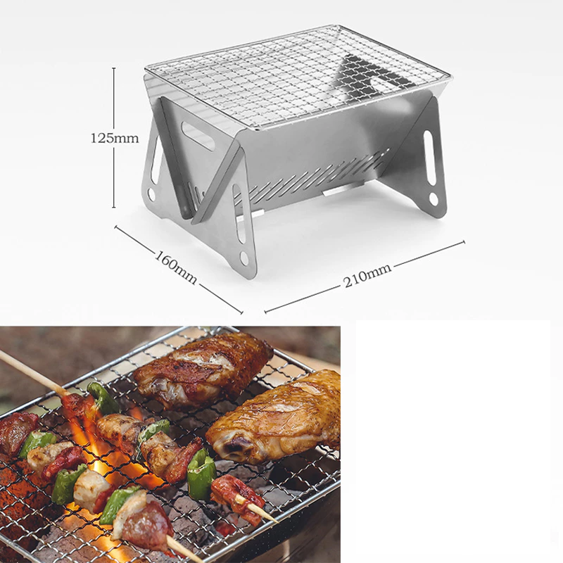 Outdoor Foldable Multi-purpose Barbecue Rack Portable BBQ Grill Rack ...