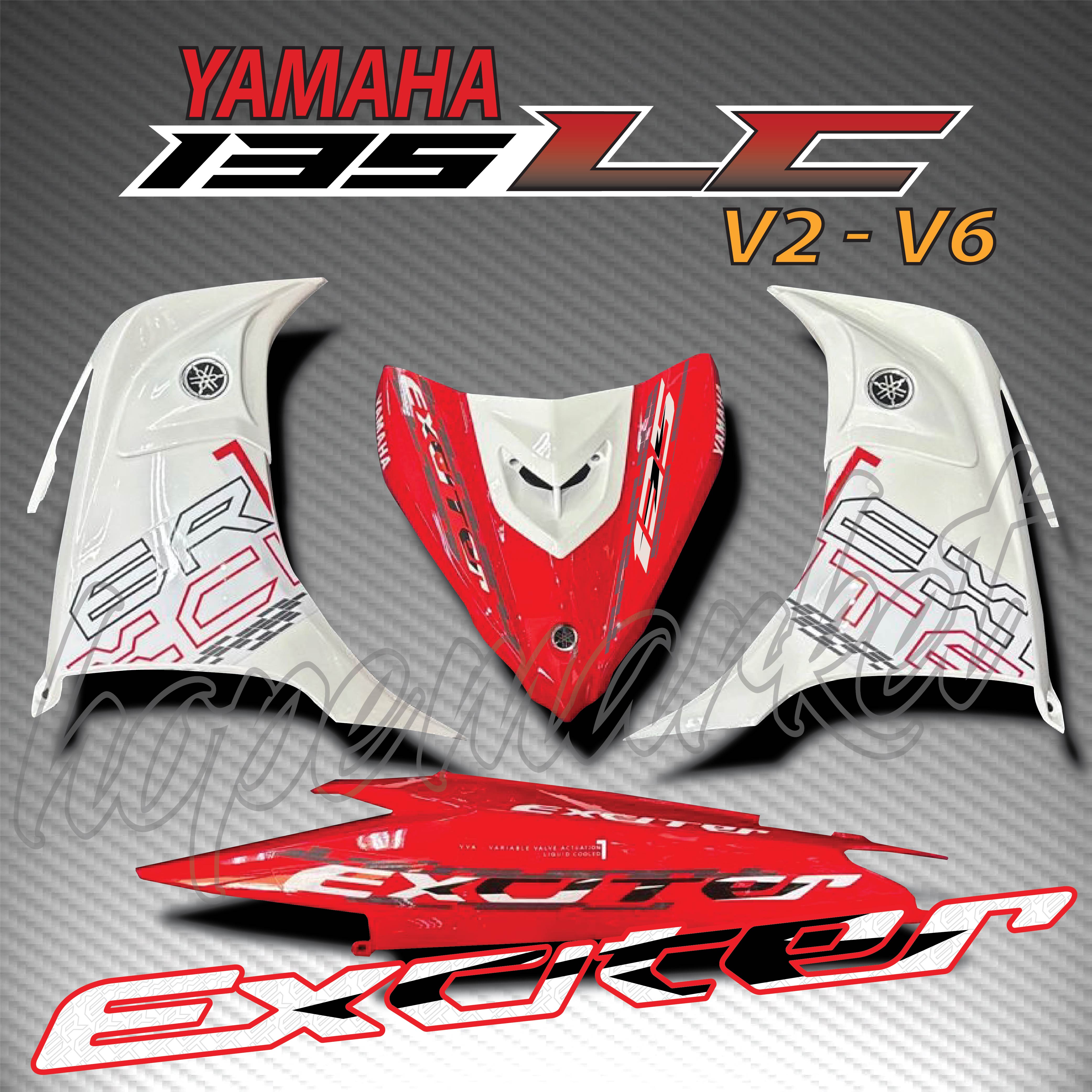 STRIPE MOTOR YAMAHA LC135 V2 V3 V4 V5 V6 V7 AEROX EXCITER DESIGN CUSTOM ...