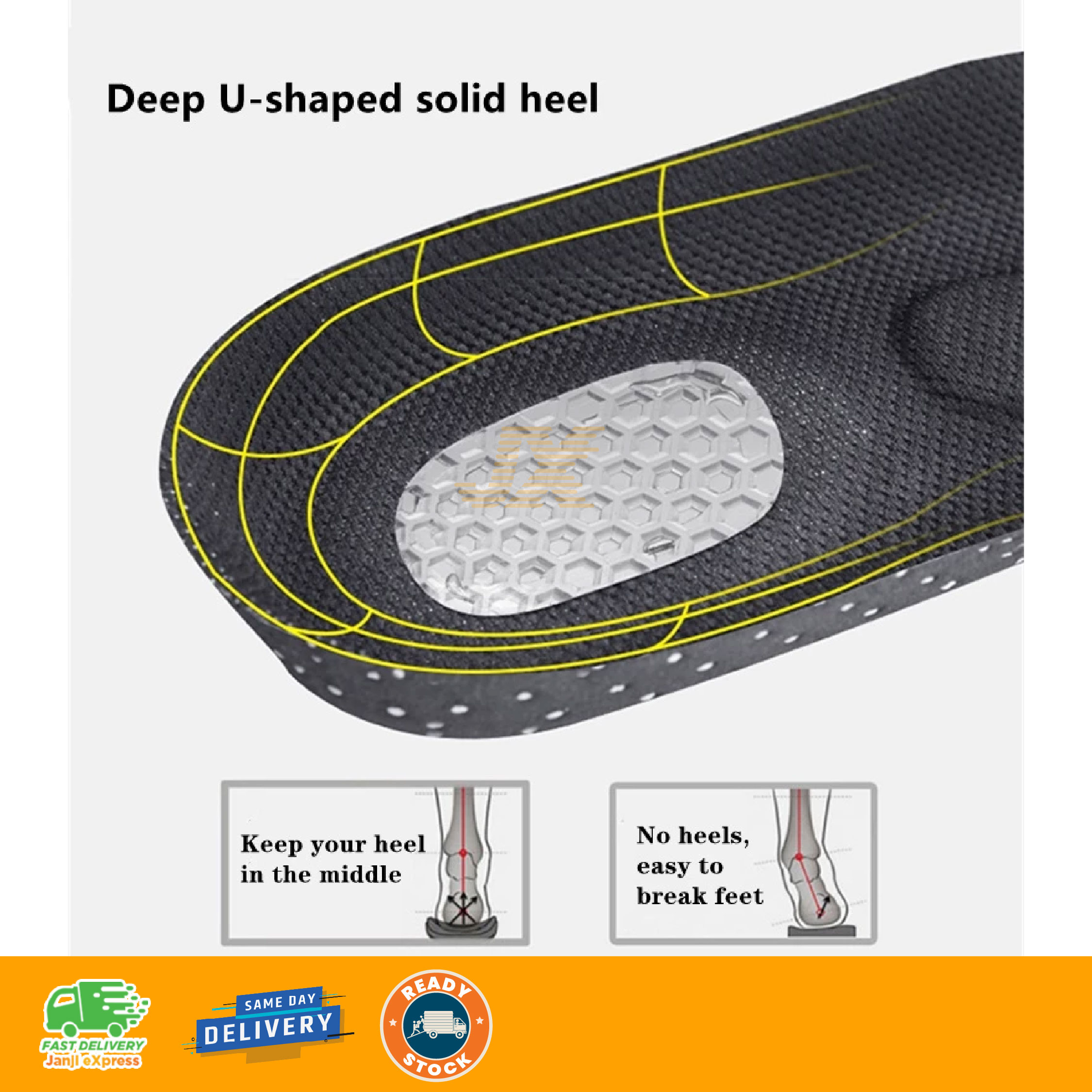 Orthotic Insole Arch Support Flatfoot Running Insoles for Shoes Sole ...
