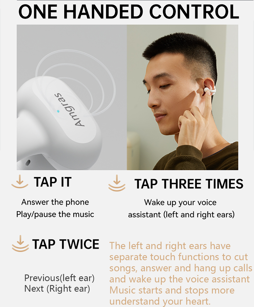 Amgras Spacebuds III Bone Conduction Driving Bluetooth Wireless ...