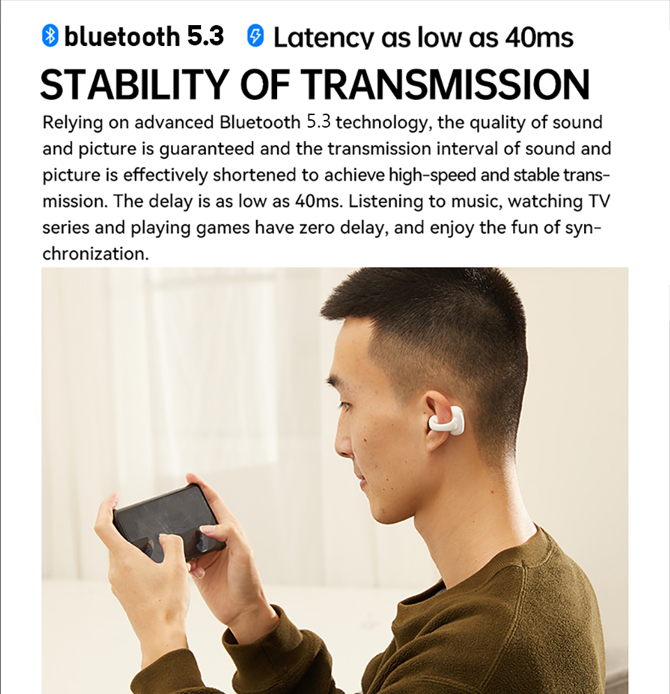 Amgras Spacebuds III Bone Conduction Driving Bluetooth Wireless ...