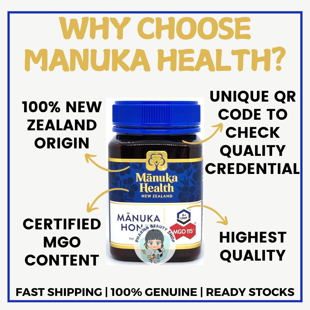 Manuka Health Manuka Honey MGO 115+ 500g x 2 + MGO 263+ 250g | Shopee ...