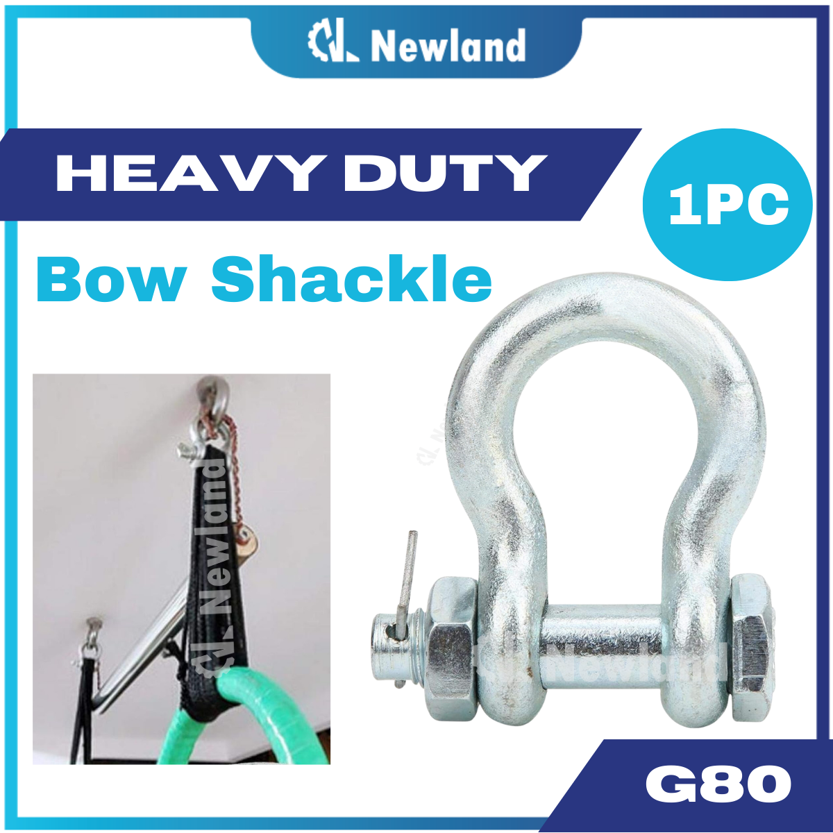 Shackle / Shackel / Bow Shackle G2130 / G209 - G80 Heavy Duty | Shopee ...