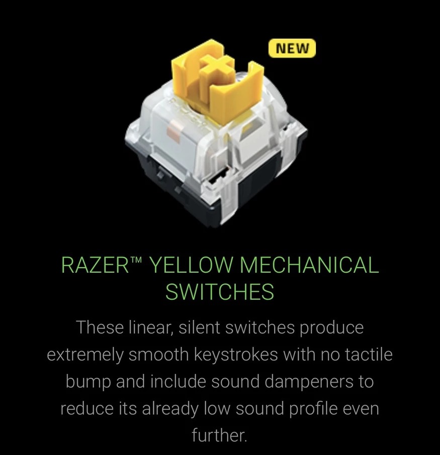 RAZER BlackWidow V3 Quartz Mechanical Gaming Keyboard with Razer Chroma ...