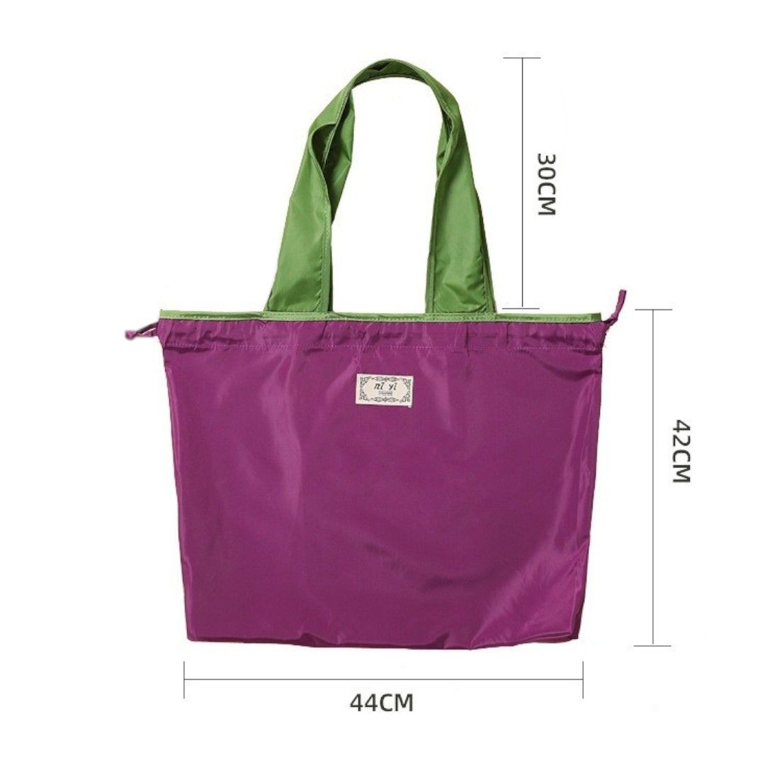 Reusable Foldable Shopping Bag with Drawstring Features Extra Large | Shopee Malaysia