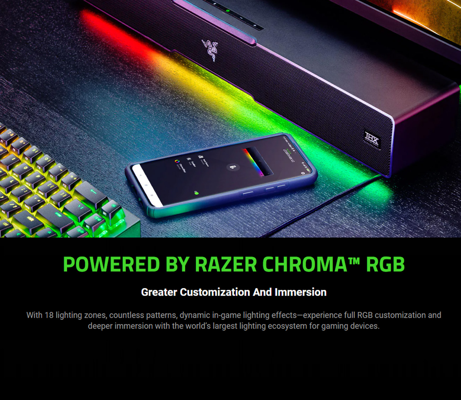 Razer Leviathan V2 PC Gaming Soundbar with Subwoofer | THX® Spatial ...