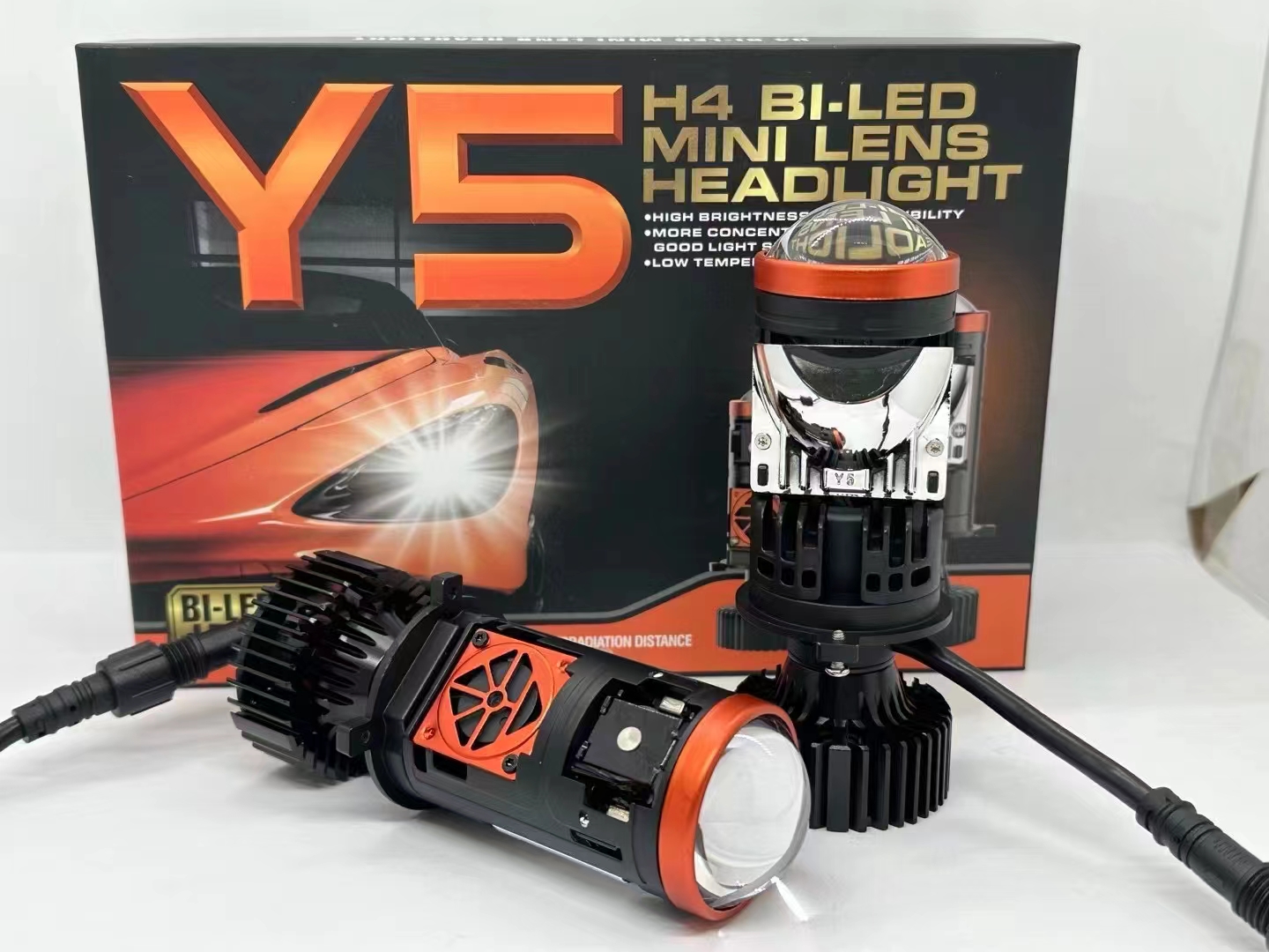 TDCU Plug And Play Car Mini H4 Hi/Lo LED Headlight Projector H7 H8 H9 ...