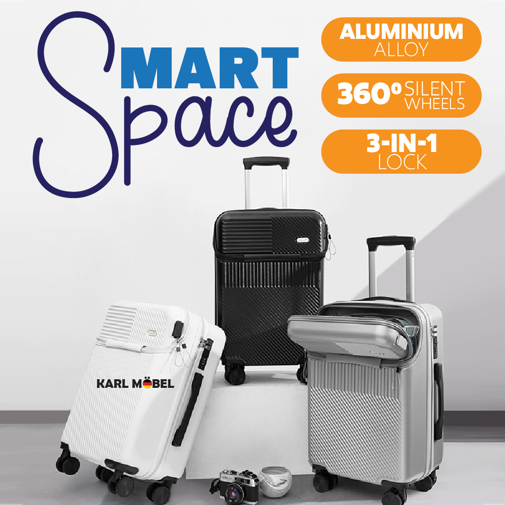 Luggage USB Travel Suitcase 20 24 26 inch Bagasi Bag Luggage Heavy Duty ...