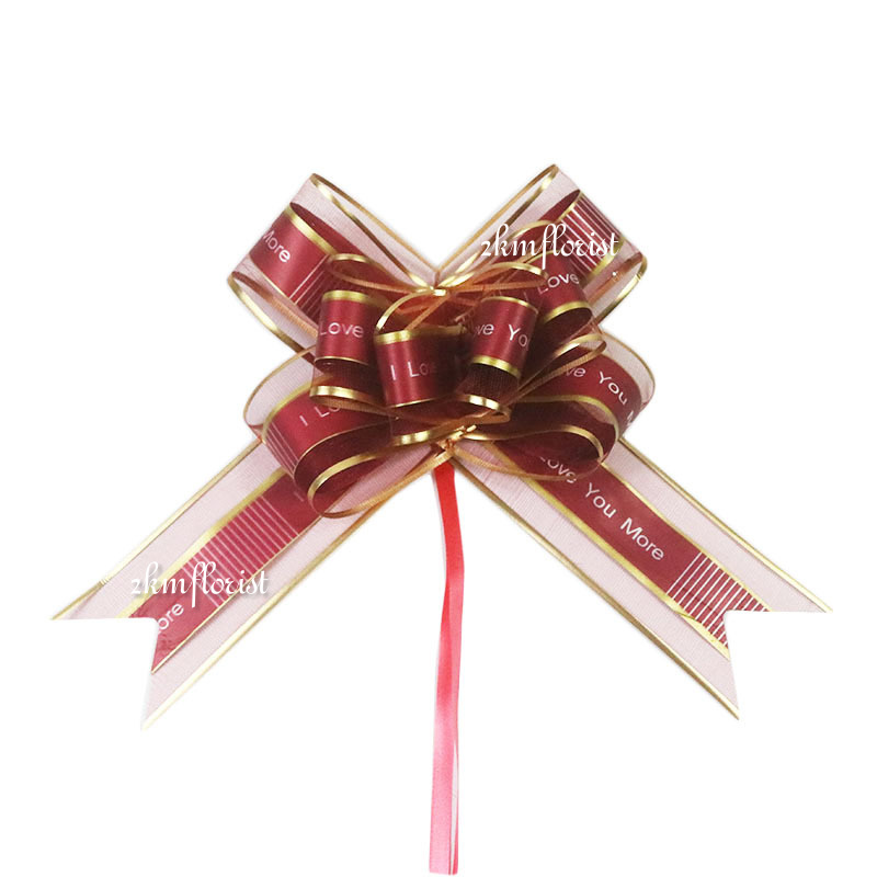 (10PCS) 8008 PULL Ribbon Reben Riben Gift Organza Flower Bouquet Happy ...