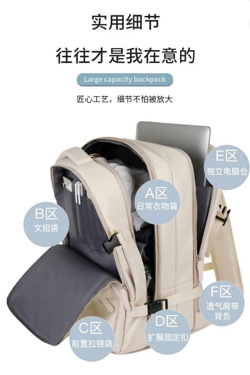 Travel Backpack Laptop Office Backpack Expandable Waterproof Large ...