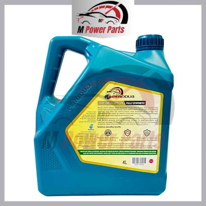 Perdua Engine Oil 0w20 4L Fully Synthetic Minyak Hitam Perdua New Myvi ...