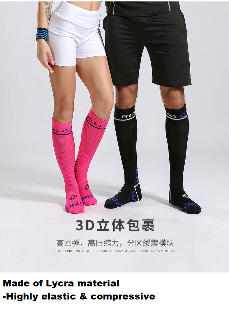Abarana Stockings Running Knee High Socks Compression Quick Drying ...