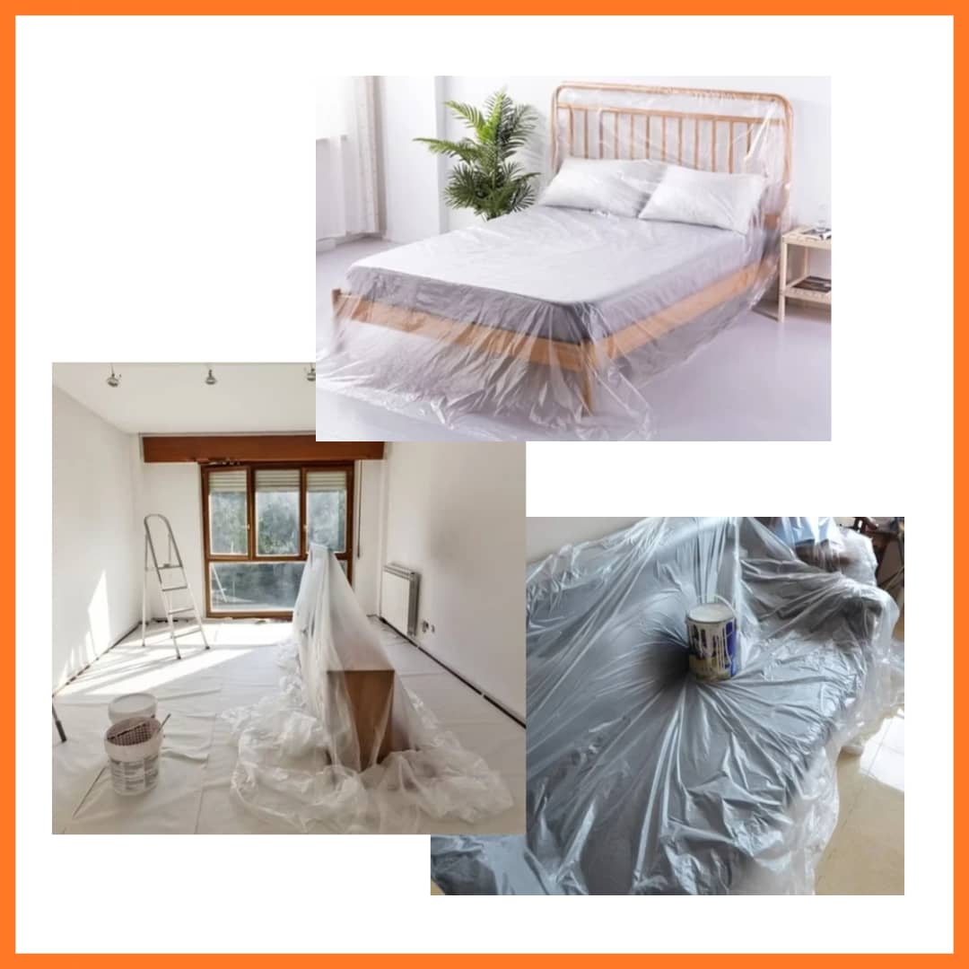 PE Multipurpose Protective Plastic Sheet (9ft x 20ft) plastic tutup ...