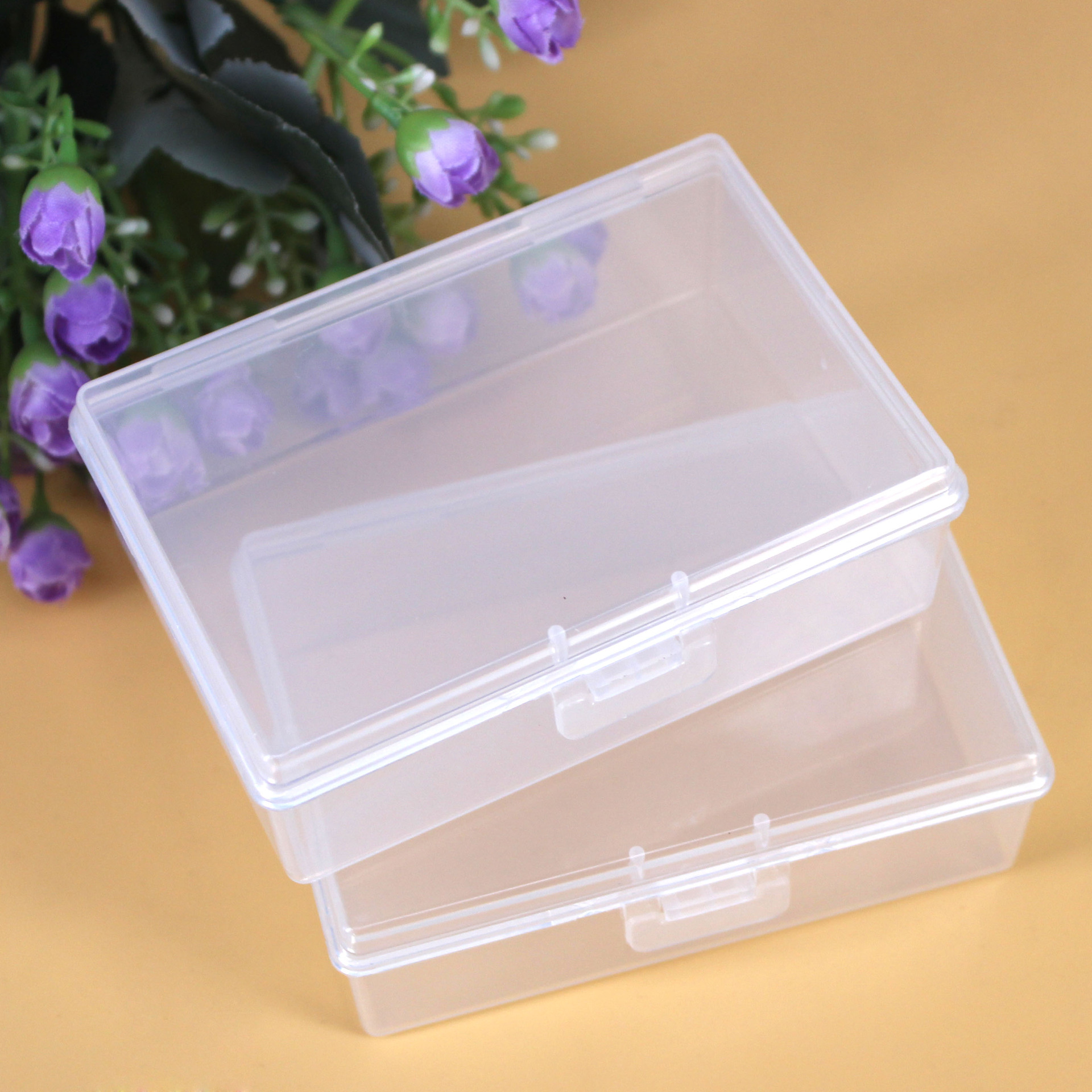 Empty PP Transparent Plastic Box Multi Use Organizer Name Card Holder ...