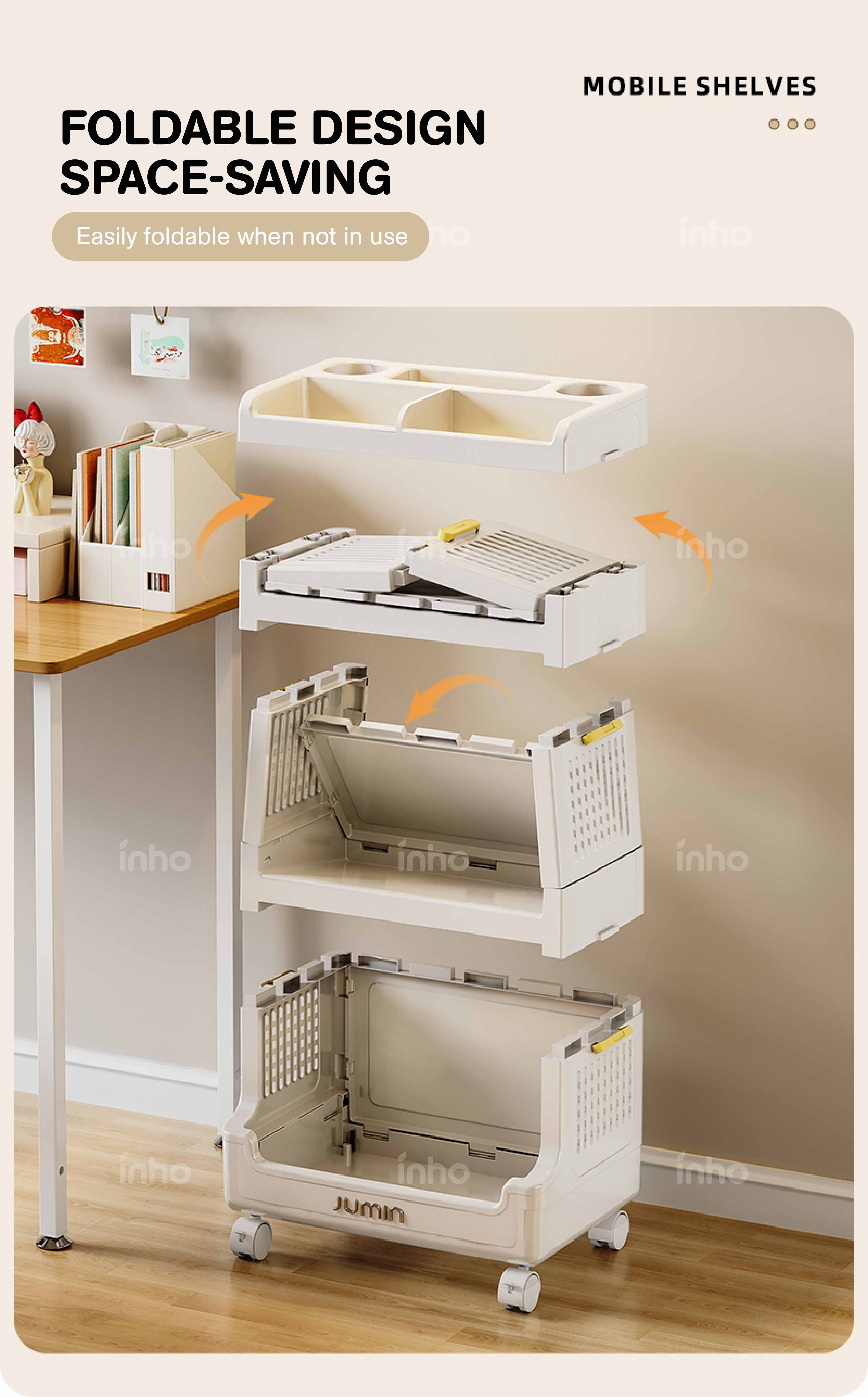 INHO L44cm (2/3 Layers) Versatile Bedroom Living Room Study Room ...