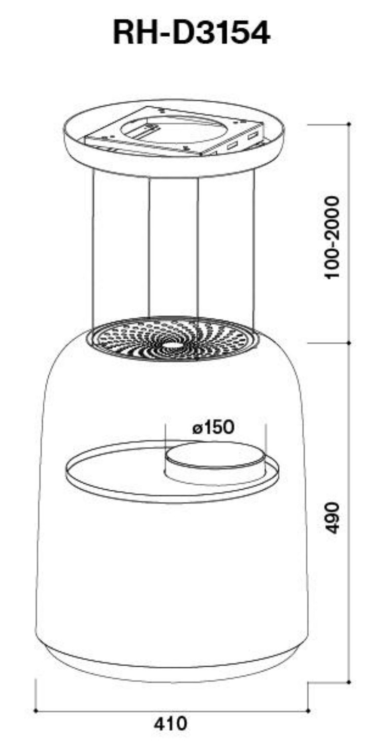 (FREE GIFT + SHIPPING) Rinnai RH-D3154-BKR/BLR/ORR 650m3/hrs 2 Speed LED Island Hood ...