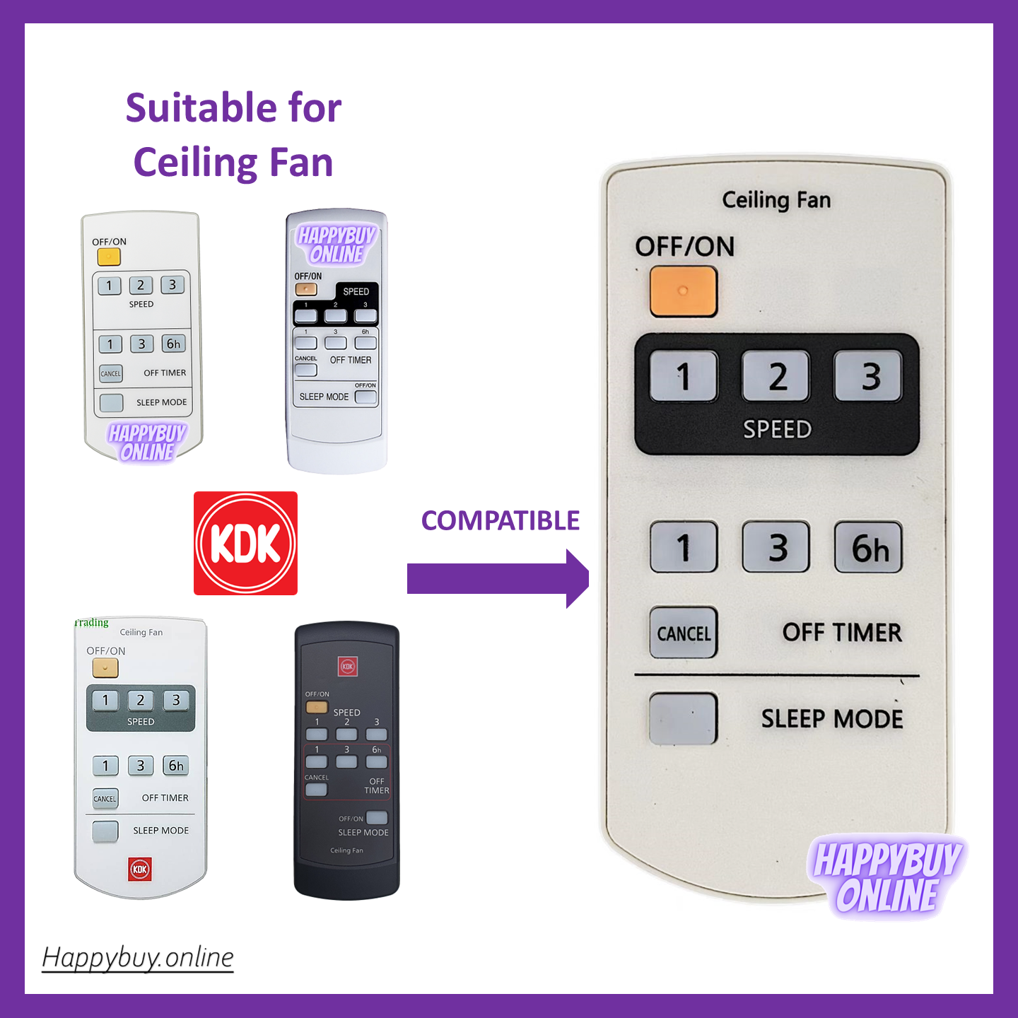 Suitable for KDK Ceiling Fan Remote Control K14X8 K14YZ K14Y9 K14X5 PKC ...