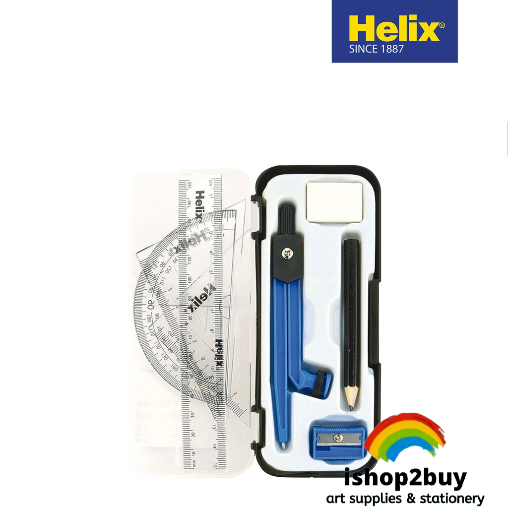 HELIX 8 Pieces Compass Set Geometry Set Compass Set Math Set Geometry ...