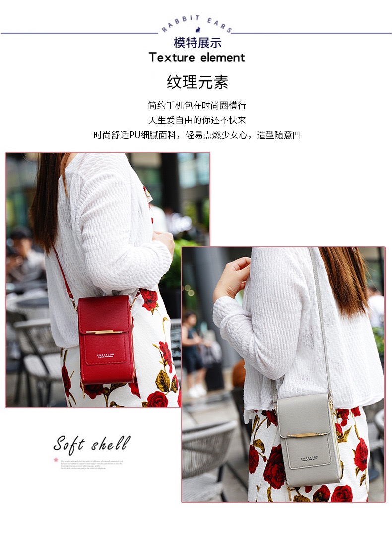 ENDAYCON Women Crossbody Bag Touch Screen Mobile Phone Bag Shoulder Bag ...