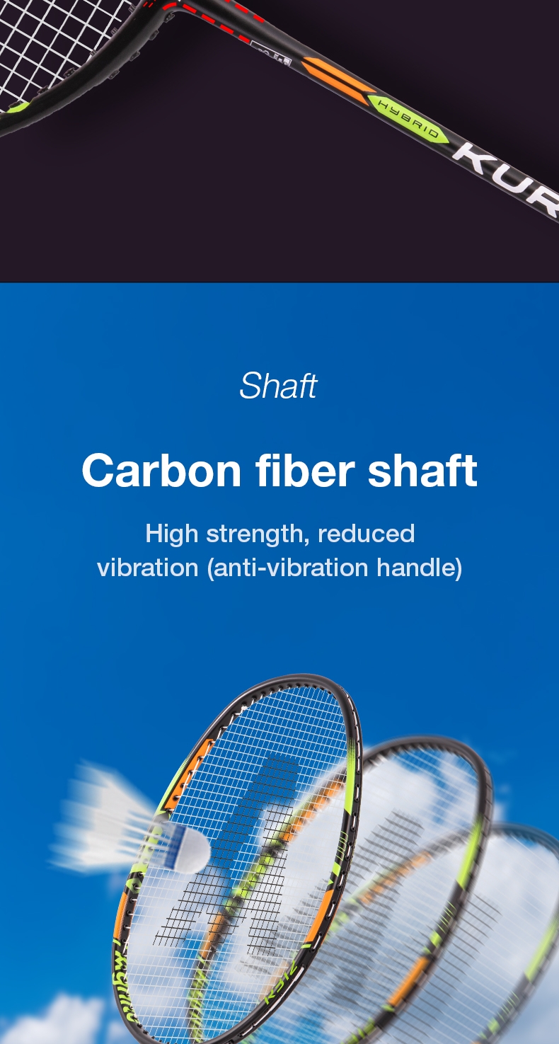 Agnite Raket bulu tangkis Badminton Racket Carbon Aluminum 2U Single ...