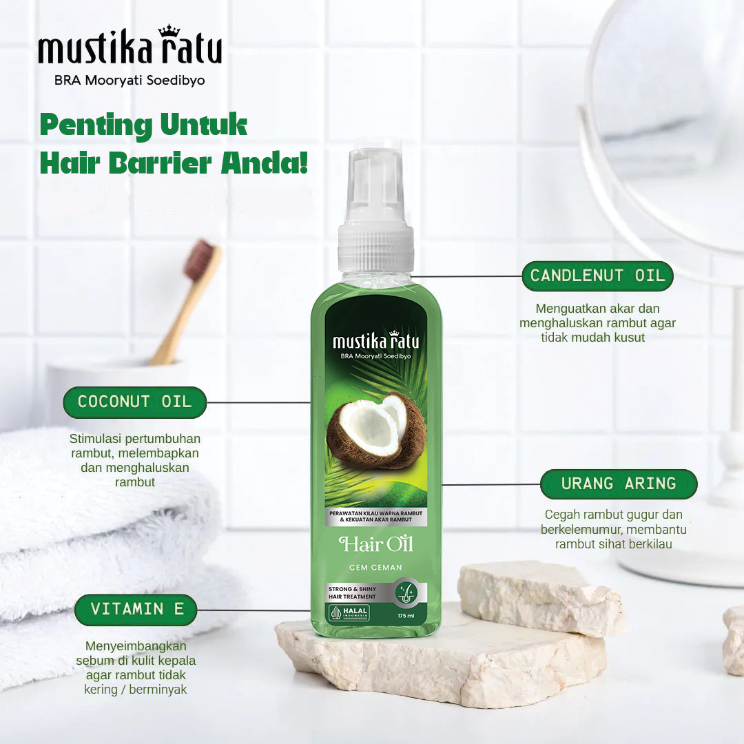 Mustika Ratu Minyak Rambut Cem-Ceman for Shiny Hair (175ml) | Shopee ...