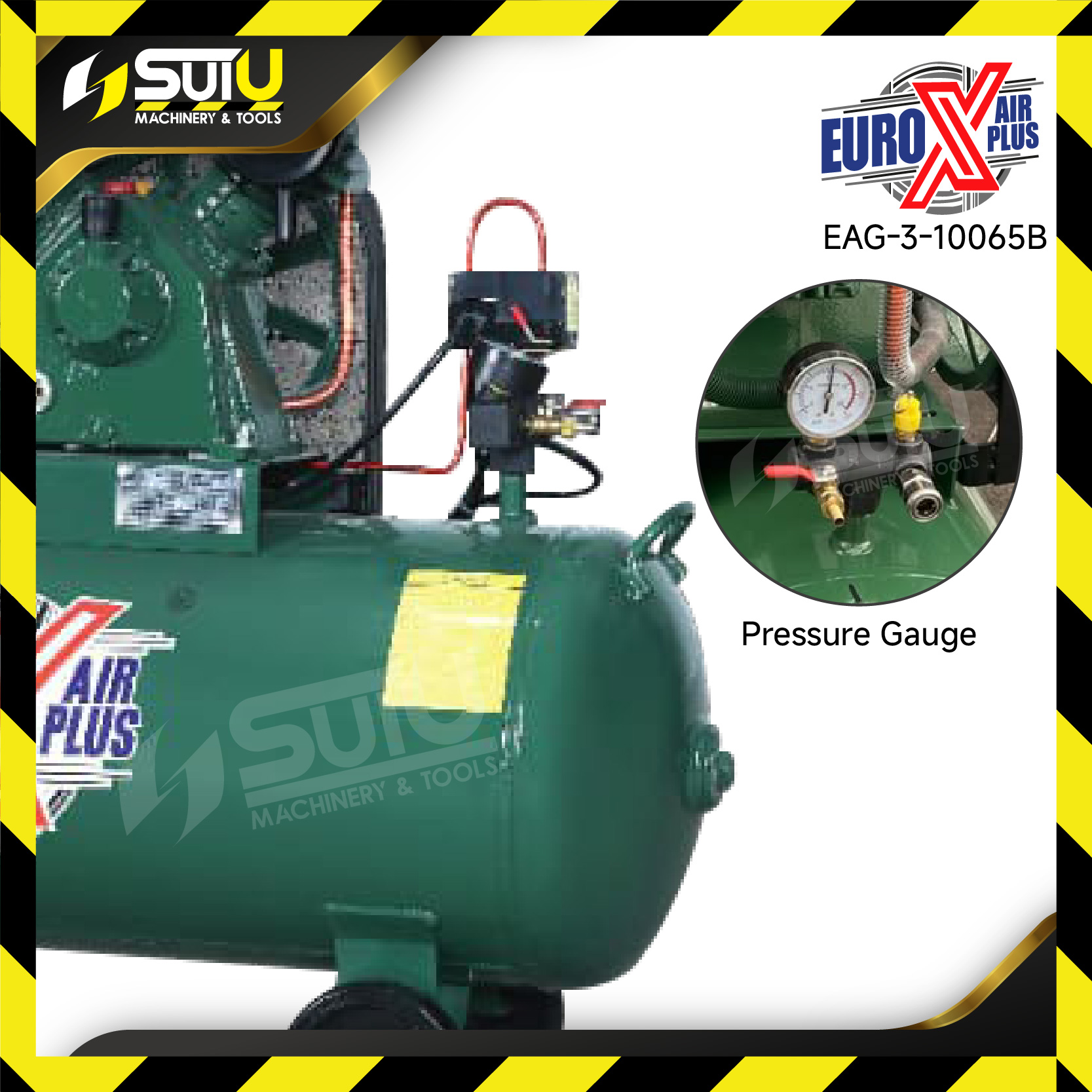 EUROX AIR PLUS EAG-3-10065B / EAG310065B 100L 3HP Air Compressor / Kompressor 2.2kW | Shopee ...