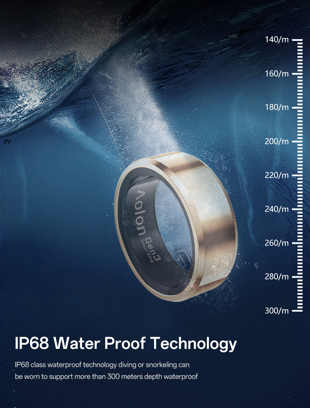 【New】Aolon GEN3 Smart Ring Sleep Heart Rate Health Sports Monitor ...