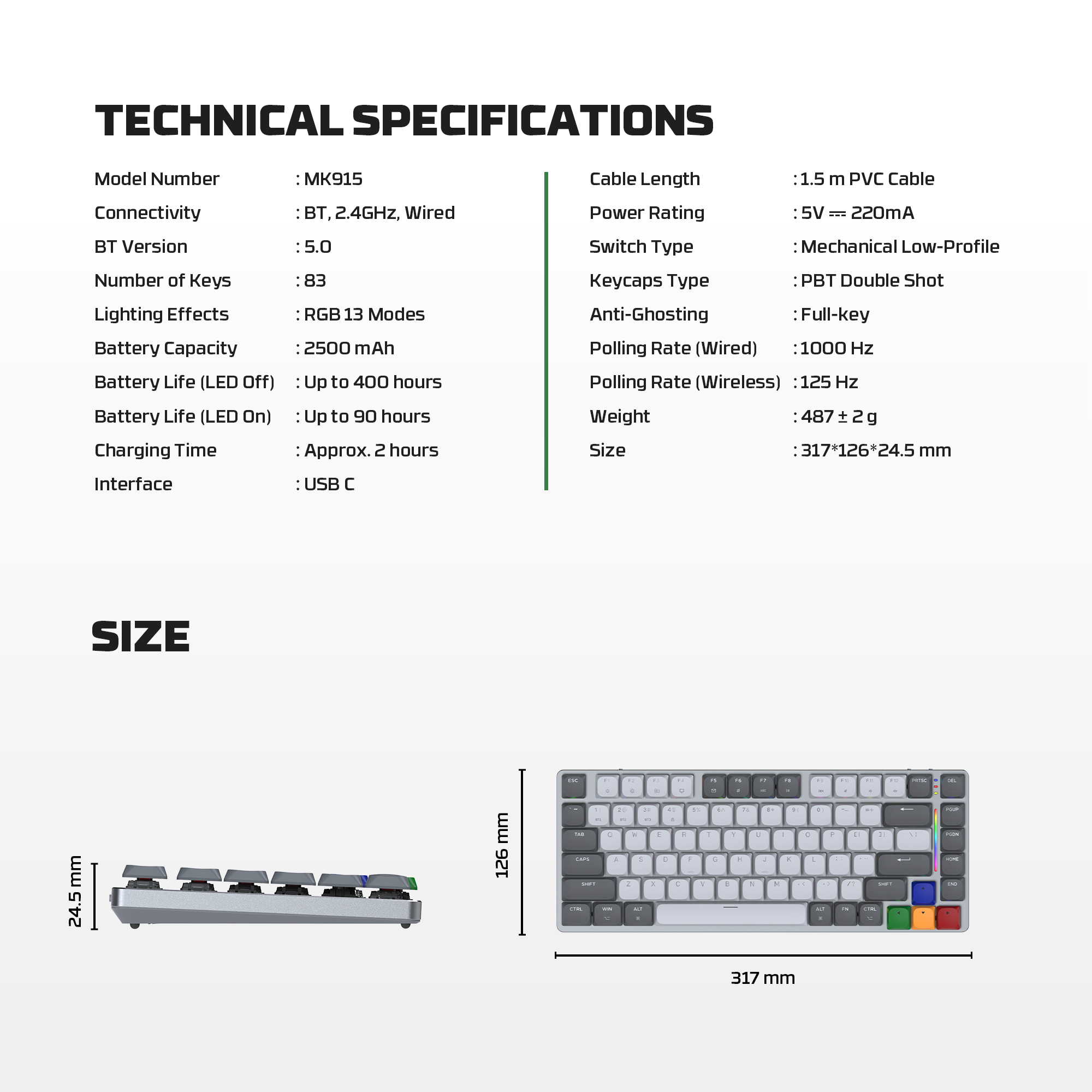 FANTECH SUPER MAXFIT Series low profile mechanical keyboard, mousepad ...