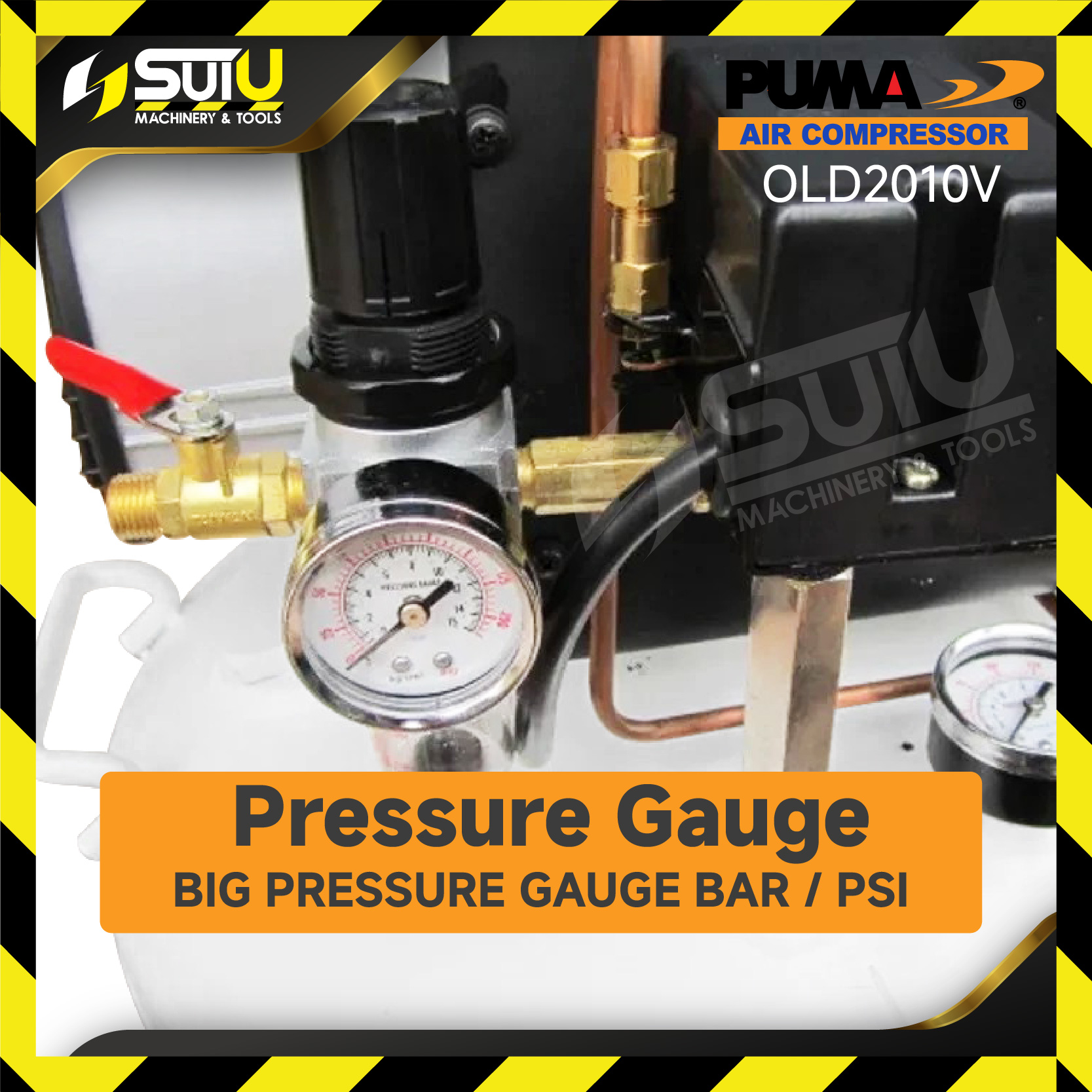 PUMA OLD2010V 30L 2HP Oilless / Oil free Air Compressor / Kompressor ...
