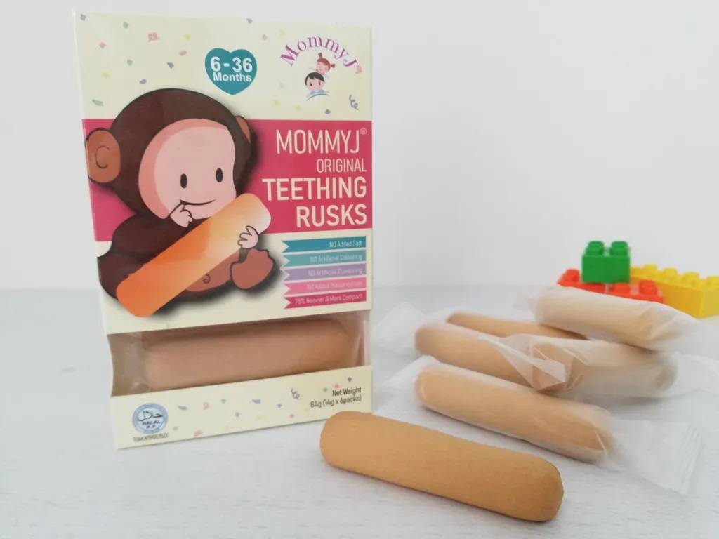 HALAL MommyJ Original Baby Teething Rusks 磨牙棒 6m+ (14g x 6 sticks ...