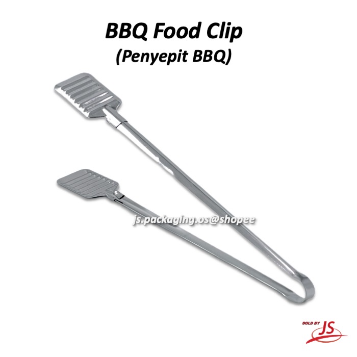 Stainless Steel Tongs Serving Food Clip BBQ Penyepit makanan Kuih ...