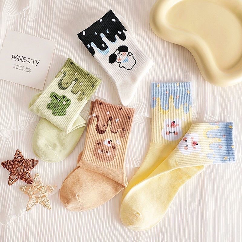 Cute Socks Animal Design Socks 可爱袜子卡通袜子 Ins Style Women Socks Ankle ...