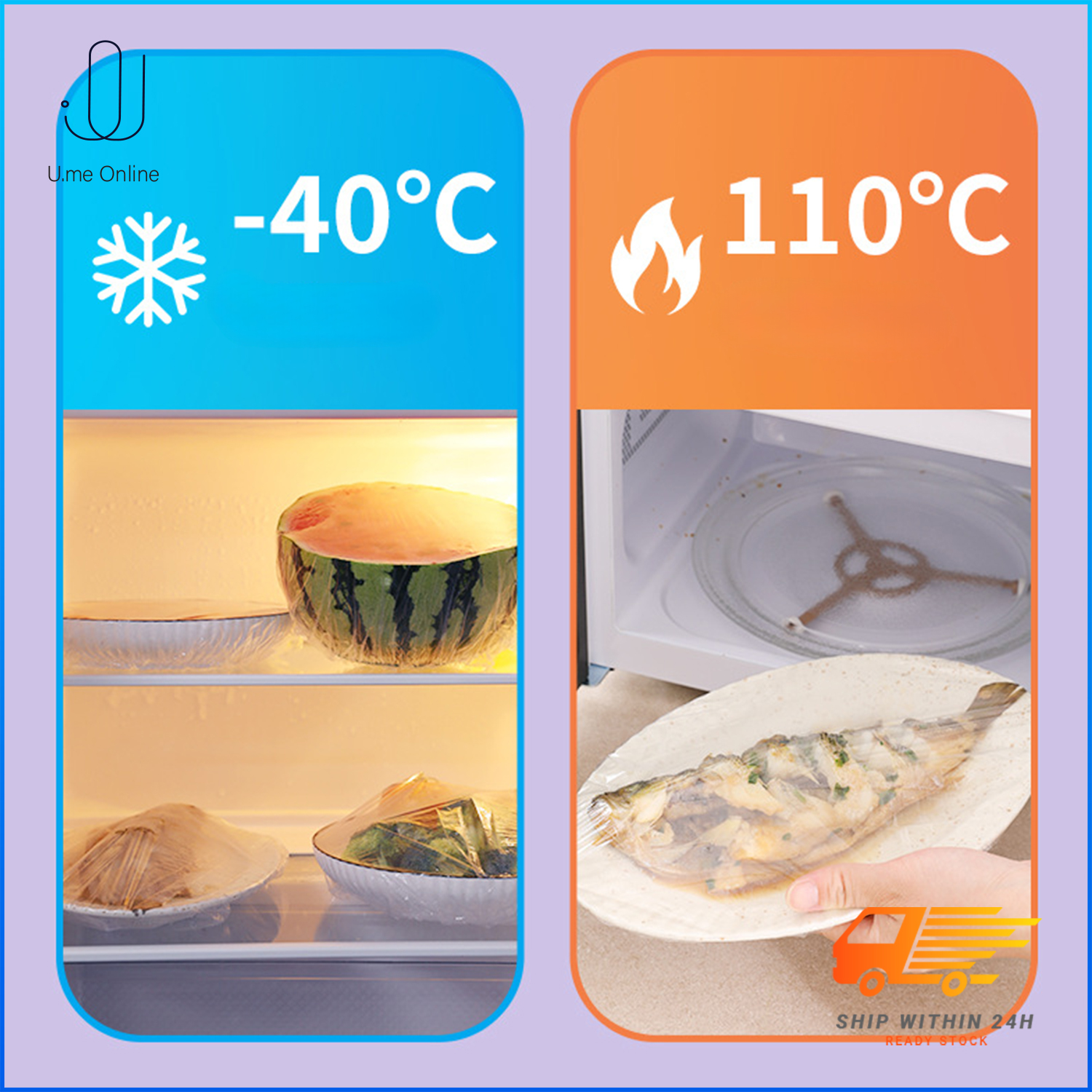 U.me Japan UYIKU Food-Grade Disposable Fresh-Keeping Covers Dust Covers ...
