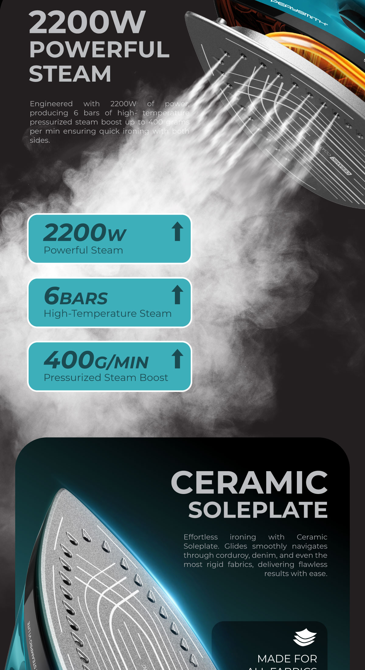 PerySmith Steam Generator Iron SteamPro Series V1 Lite | Shopee Malaysia