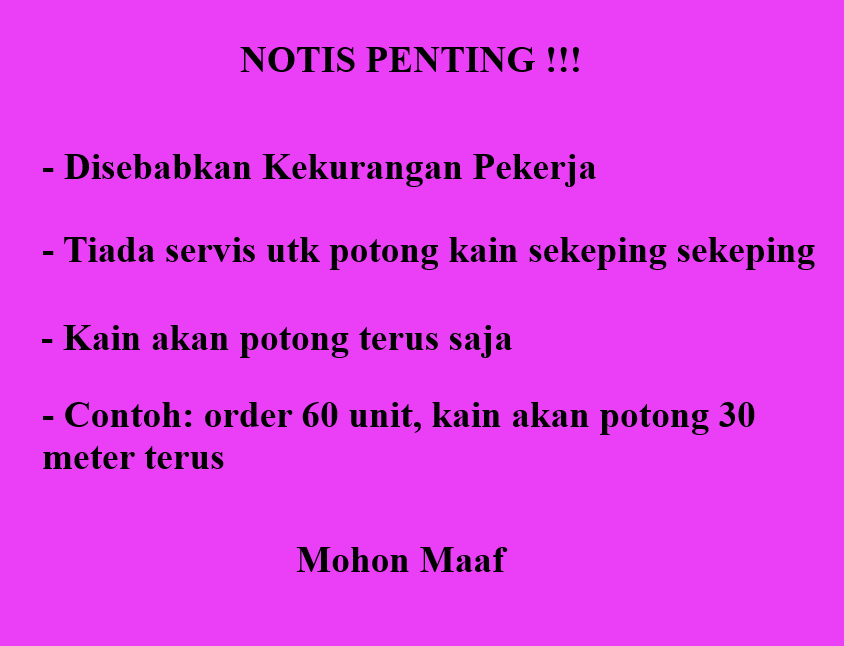 Kain Jersey Gred A Jenama Royal Fabric ,Tema Merdeka, Interlock JC 60 ...