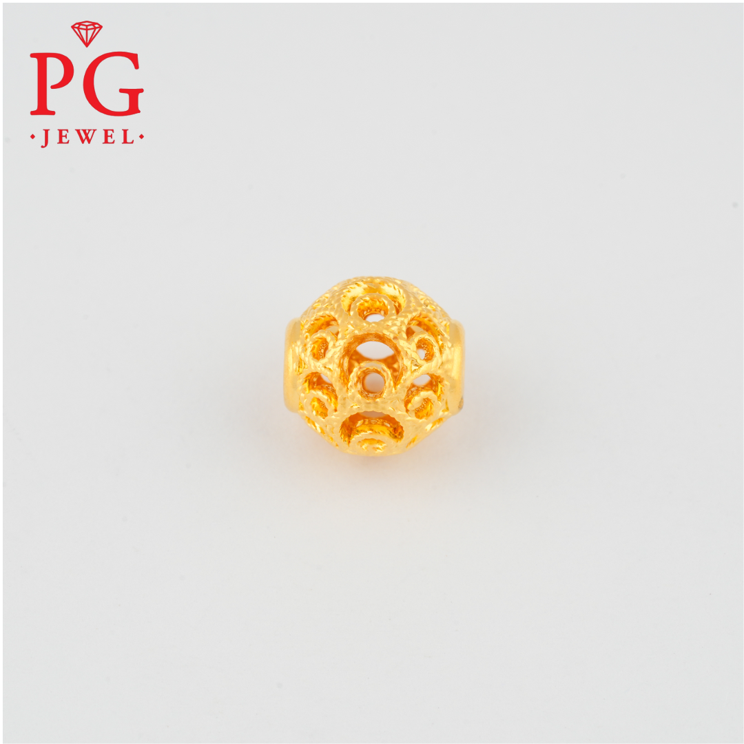 999/24K Gold Charm / Charm Emas Flower Ball 足金绣花球串饰 PGJH181962 | Shopee ...